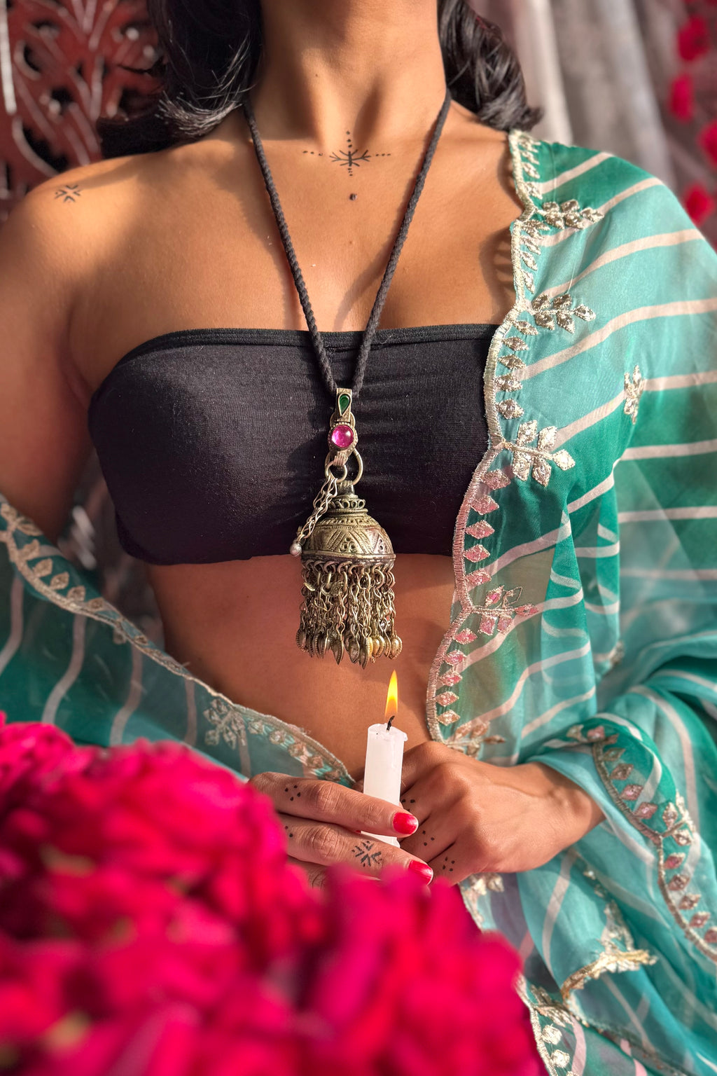 Shayali Afghani Long Necklace | Firdaus Afghan Jewellery by Janpath On – JanpathOnline.com